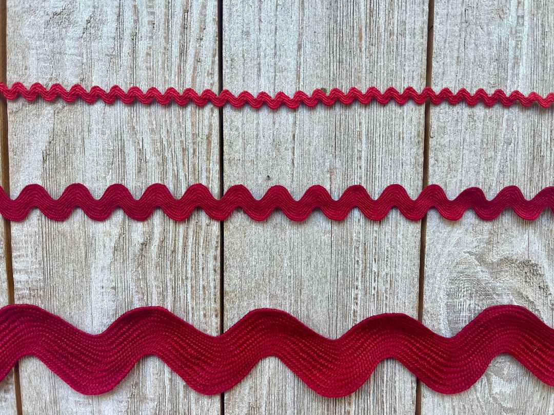 RED RIC RAC--3 Different Sizes--2 Yards - Etsy