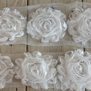 NEW Shabby Rose Trim in WHITE LACE -2 1/2 Inch- 1 Yard - Etsy