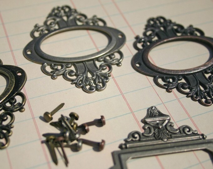 Ornate Book Plates - Metal Hardware - Nickel Brass Copper Finishes ...