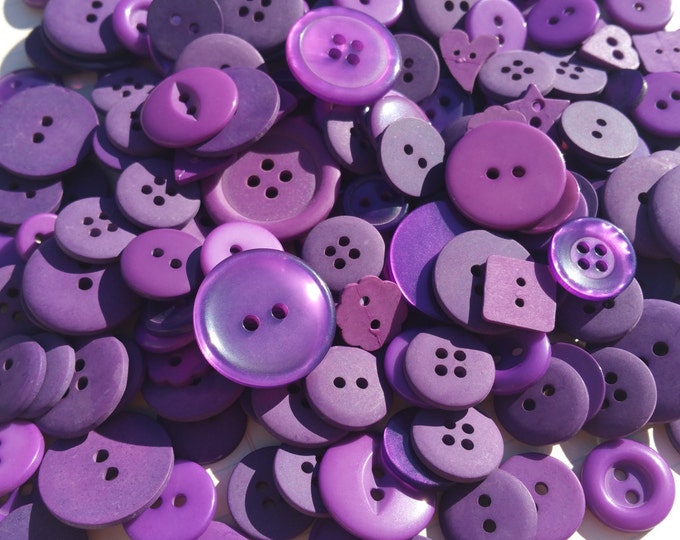 Purple Buttons Sewing Button Dark Purple Buttons 120 Buttons Grape - Etsy