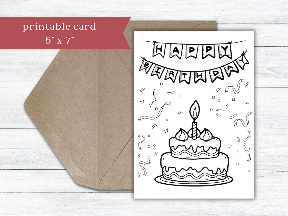 Printable Birthday Card, Happy Birthday, Card for Him, Card for ...