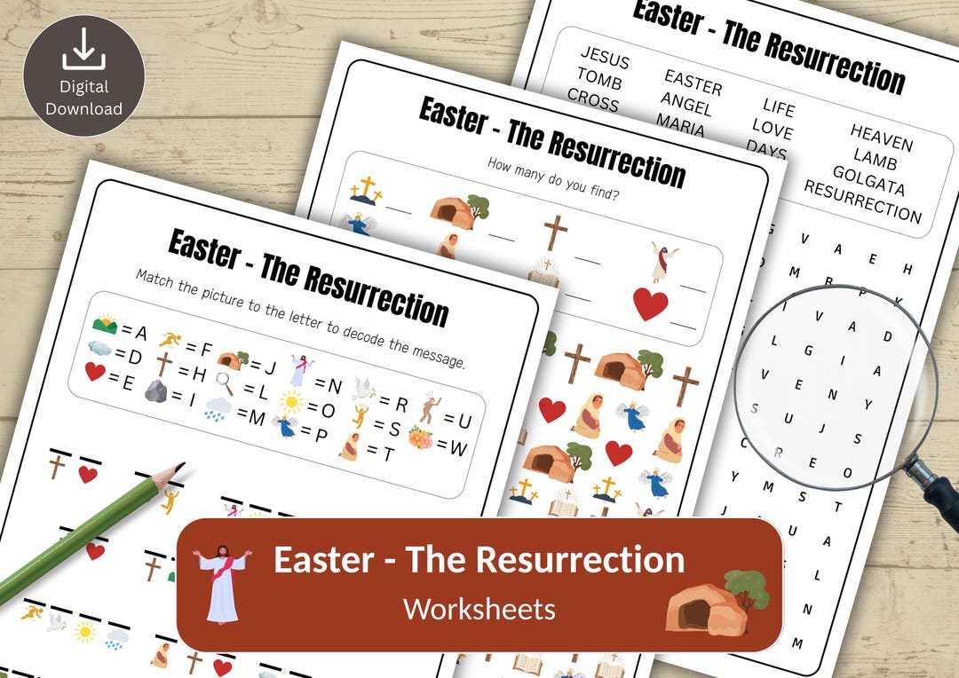Easter - the Resurrection Worksheets Pack of 3 Activitysheet Bundle ...