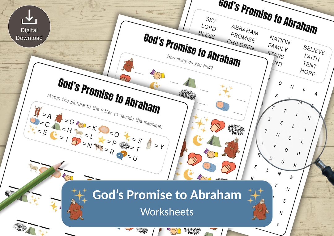 God’s Promise to Abraham Puzzle Bundle for Kids | Bible Activity Sheets ...