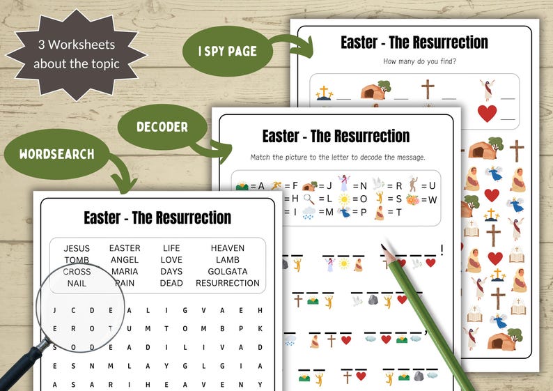 Easter - the Resurrection Puzzle Bundle for Kids | Bible Activity ...