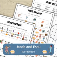 Jacob and Esau Printable Placemat Activity, Old Testament Coloring Page ...