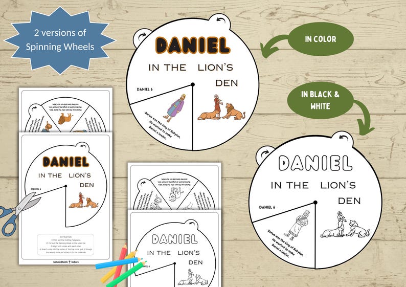 Daniel in the Lion's Den Activity Bundle for Kids | Bible Puzzles ...