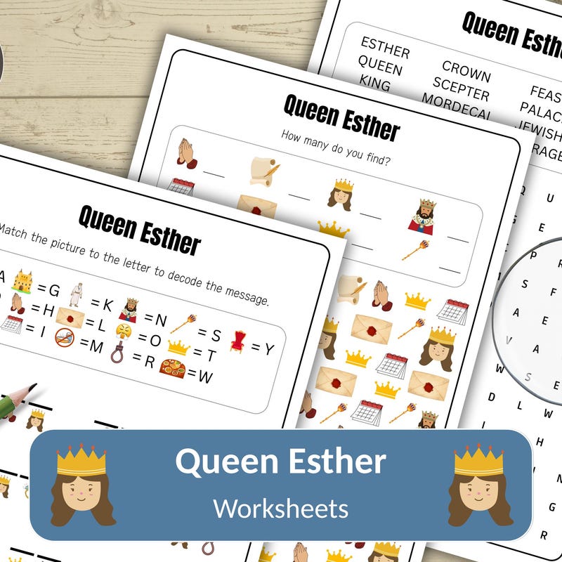 Esther Bible Preschool - Etsy UK