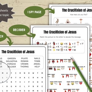 The Crucifixion of Jesus Puzzle Bundle for Kids | Bible Activity ...