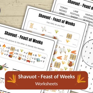 Shavuot - Feast of Weeks Puzzle Bundle for Kids | Bible Activity ...