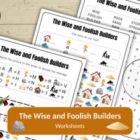 Parable of the Wise and the Foolish Builders - Sunday School Craft - Etsy