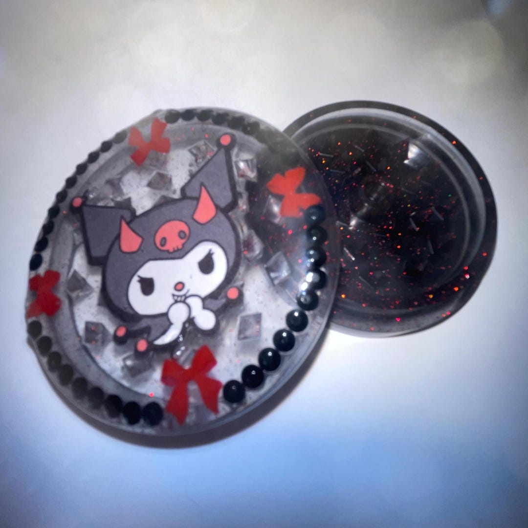 Red Devil Kuromi Glitter Herb Grinder - Etsy