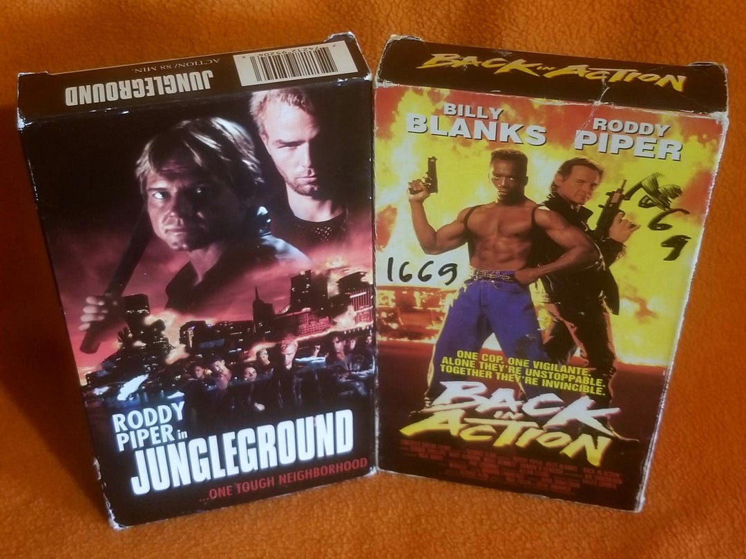Roddy Piper VHS Bundle Back in Action 1994 Cineplex Odeon Jungleground ...