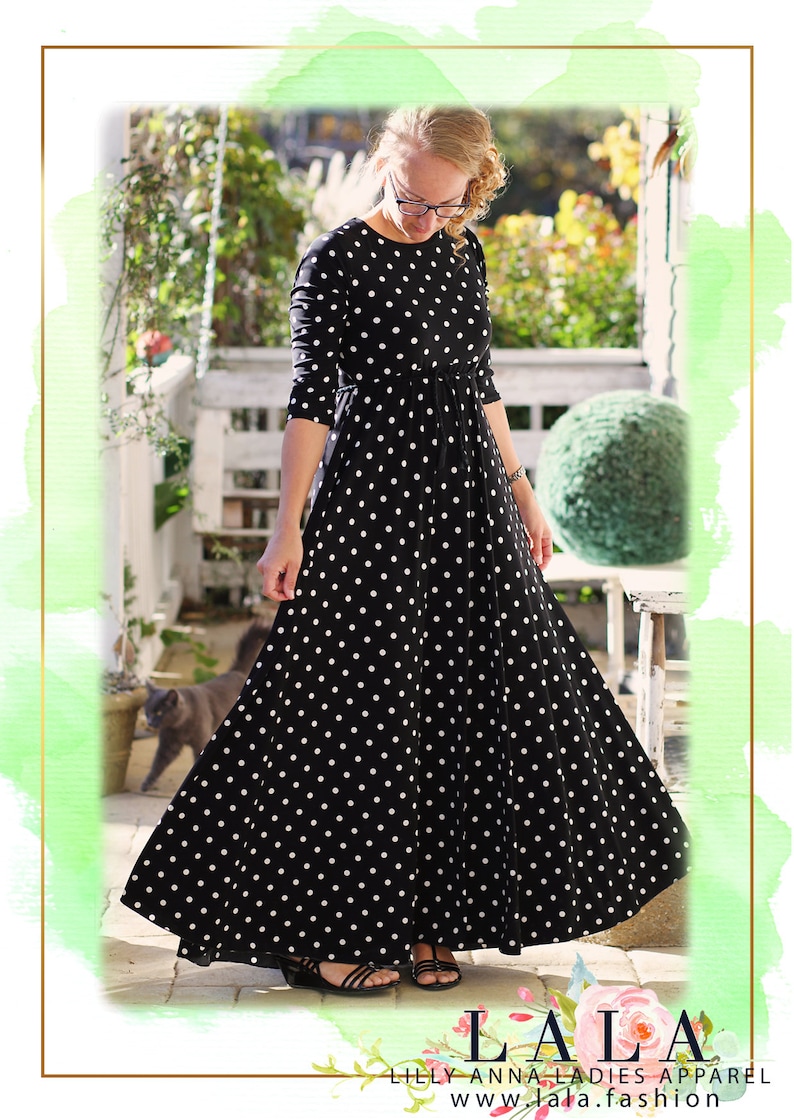 LALA Grace Dress PDF Pattern Digital Modest | Etsy