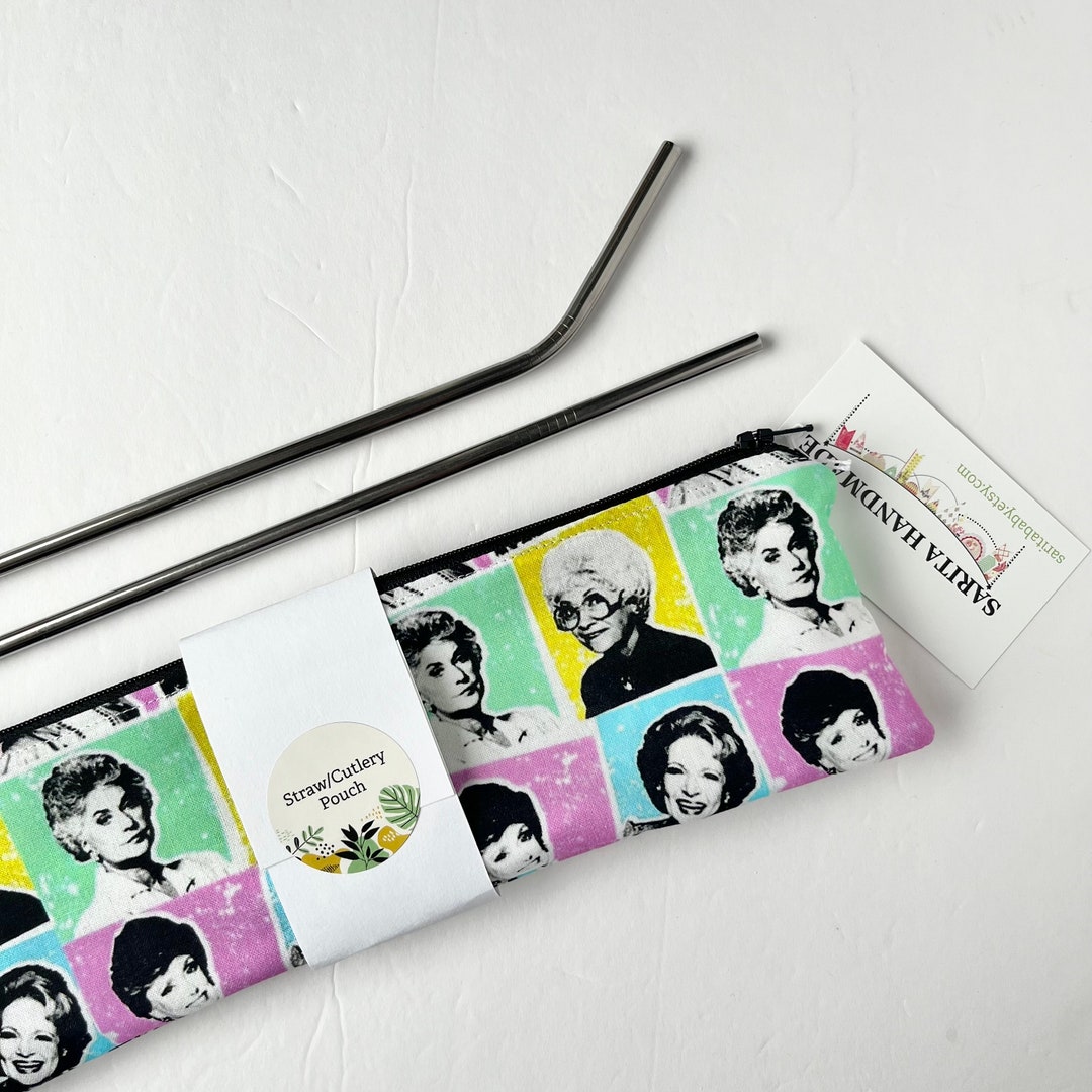 Golden Girls Reusable Straw Pouch, Cutlery Pouch, Zero Waste Gift ...