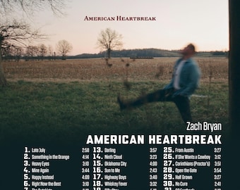 Zach Bryan Digital Album Cover Poster - Etsy