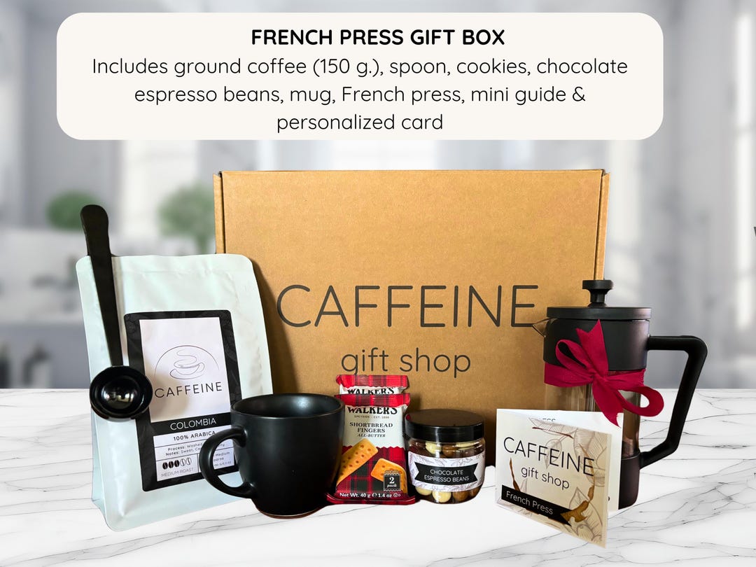 French Press Coffee Gift Box: Gourmet Coffee, Mug & More - Etsy UK