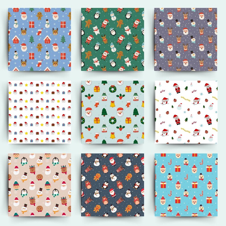 Santa Digital Paper – Jolly Claus Patterns – Santa Claus Backgrounds ...