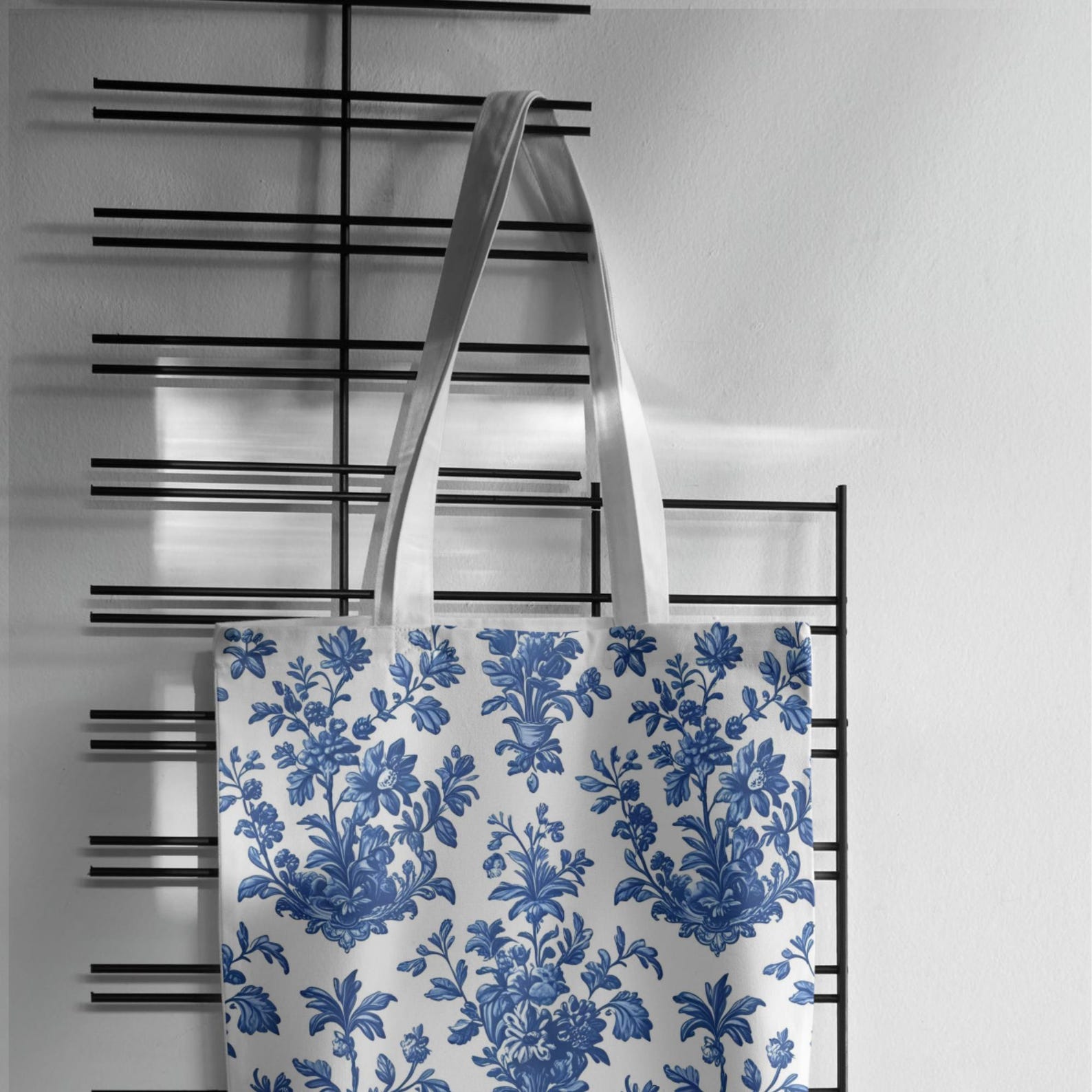 Blue Toile Digital Papers – Blue Floral Patterns – Wedding Digital ...