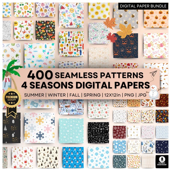 Scrapbook Paper Set - Etsy