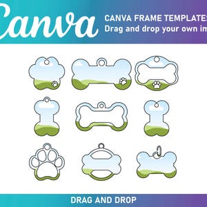 Design Your Own Dog Tag on Canva, Dog Tag Mockup, Dog Tag Template ...