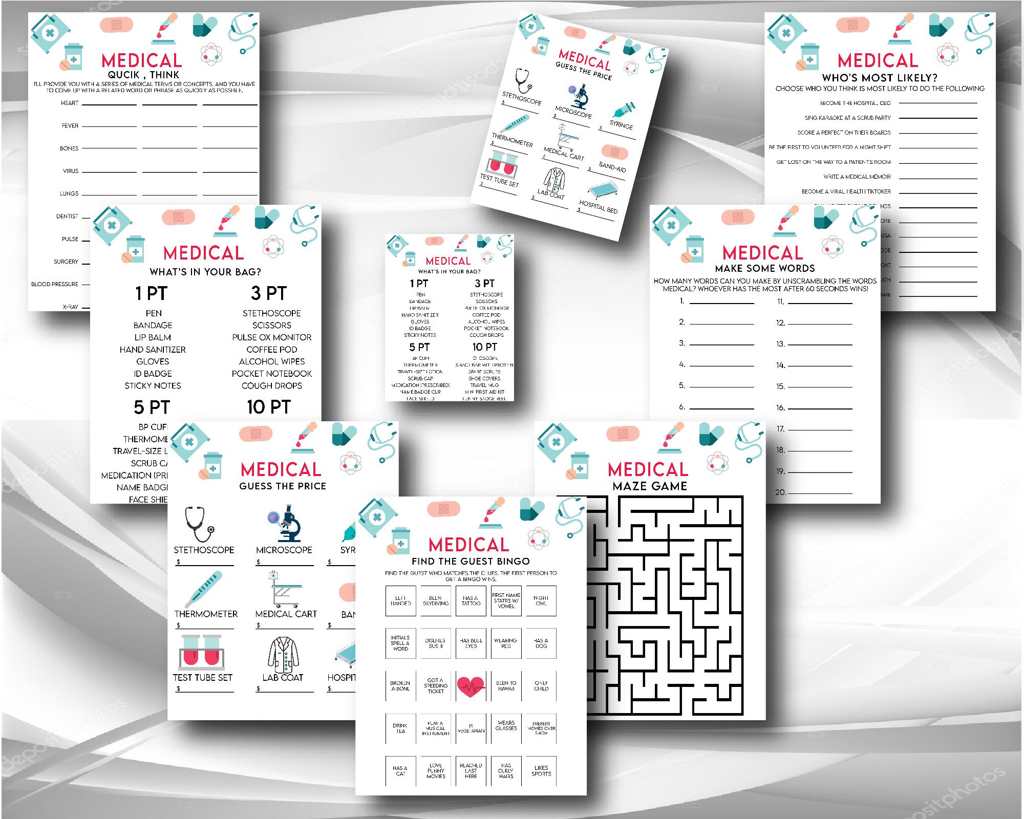 20 Medical Game, Nursing Games, Doctor Games, Medical Trivia, Hospital ...