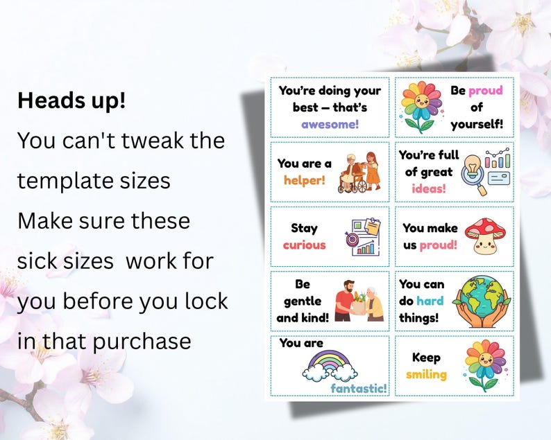 Printable Lunchbox Notes: Positive Affirmations for Kids, Lunch Notes ...