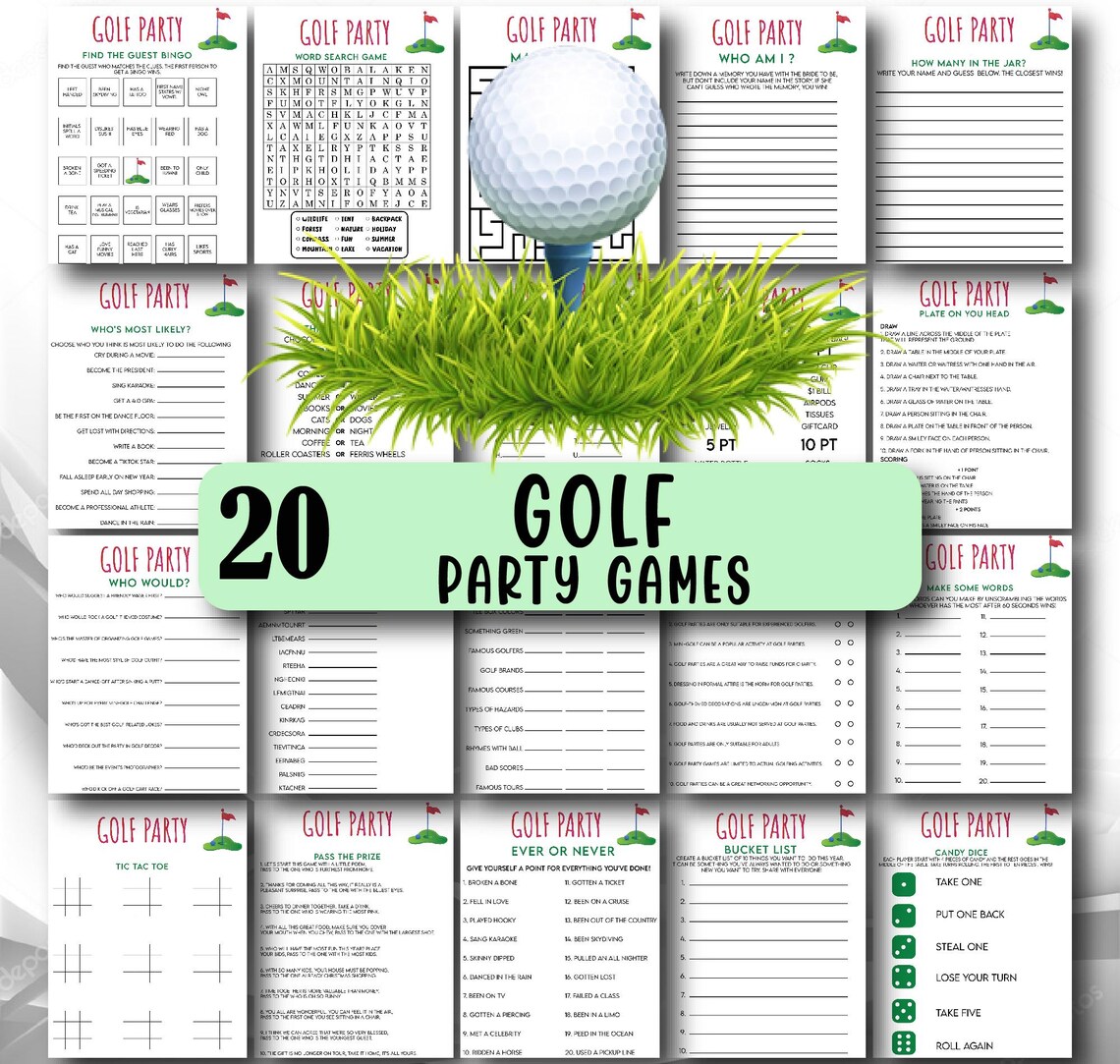 20 Golf Party Games, Golf Watch Party Games, Golf Theme Party Games ...