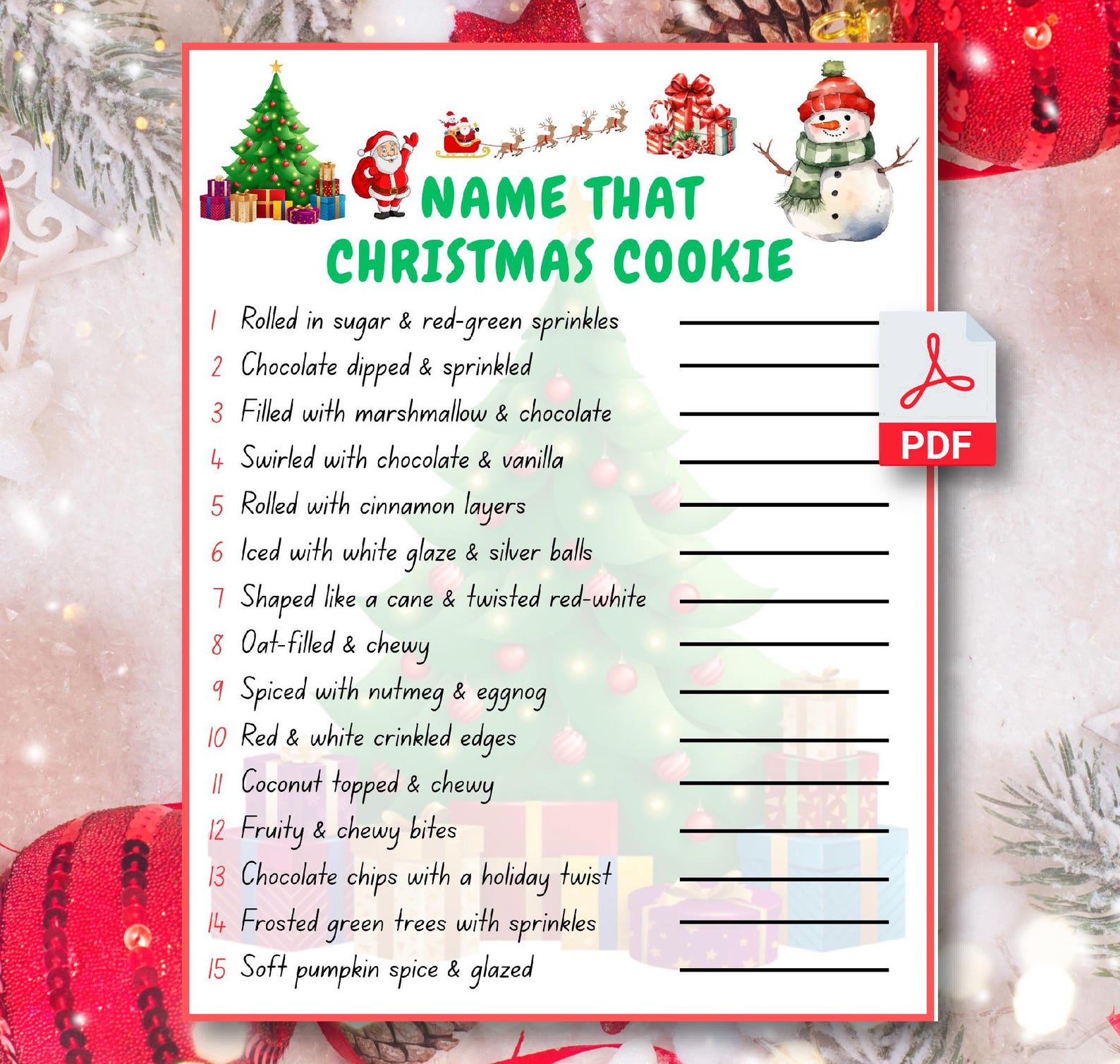 Name That Christmas Cookie, Christmas Party Games, Christmas Cookie ...