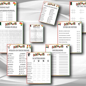 20 Juneteenth Games Bundle, African American History, Juneteenth Trivia ...