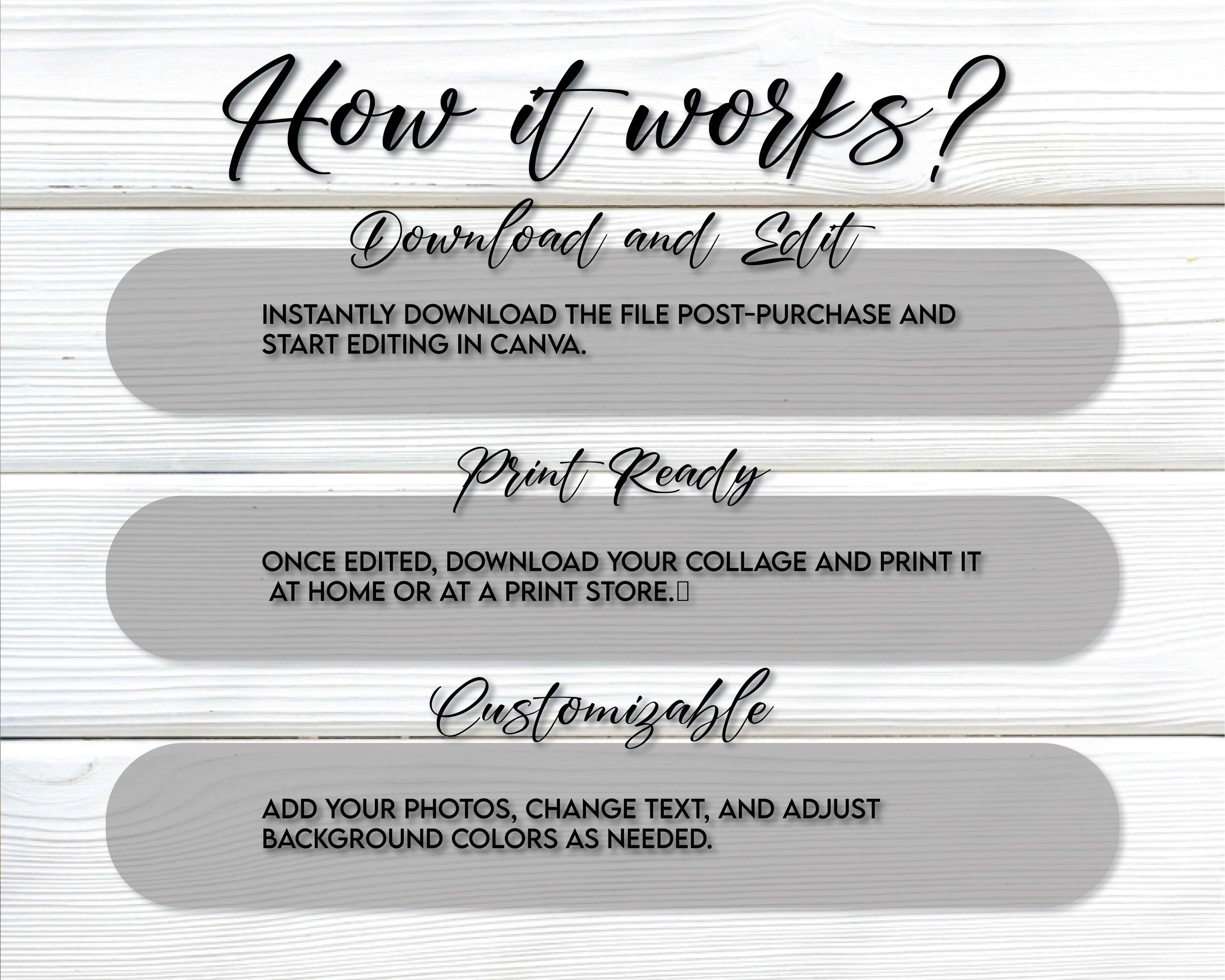 School Class Composite Template for CANVA, Kindergarten School Photo ...