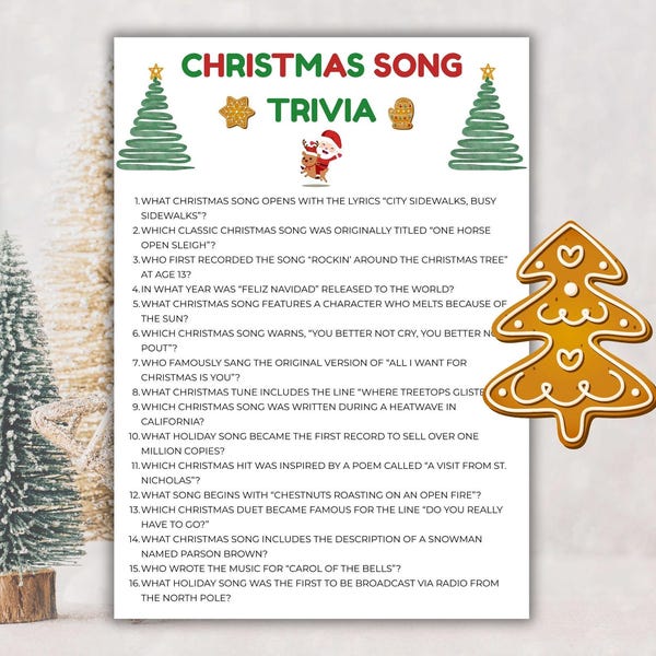 Holiday Trivia Downloadable - Etsy