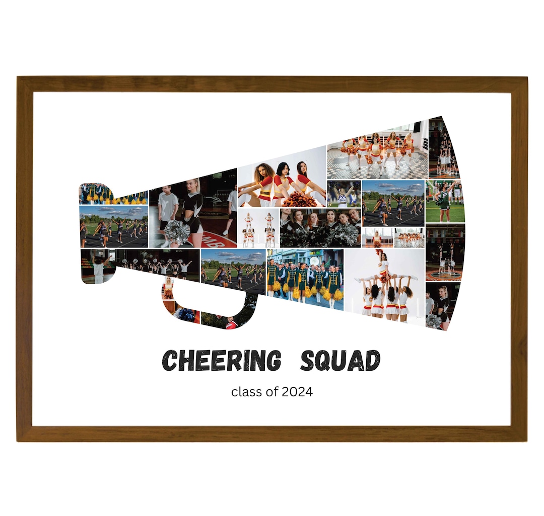 Cheerleader Photo Collage Canva Frame Template, Customizable Digital ...