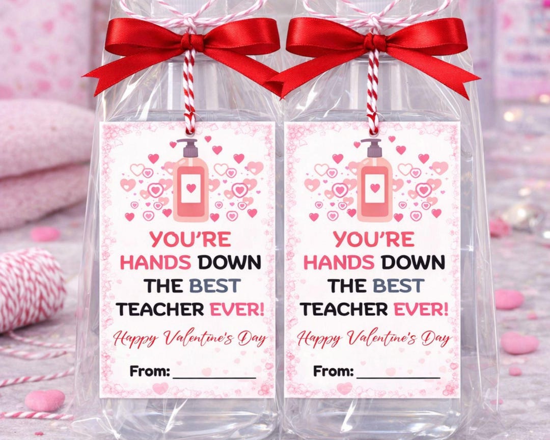 Soap Valentine Tags Printable, Classroom Valentine Gift, Teacher ...