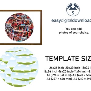 Volleyball Photo Collage Template, Volleyball Picture Collage, Sports ...