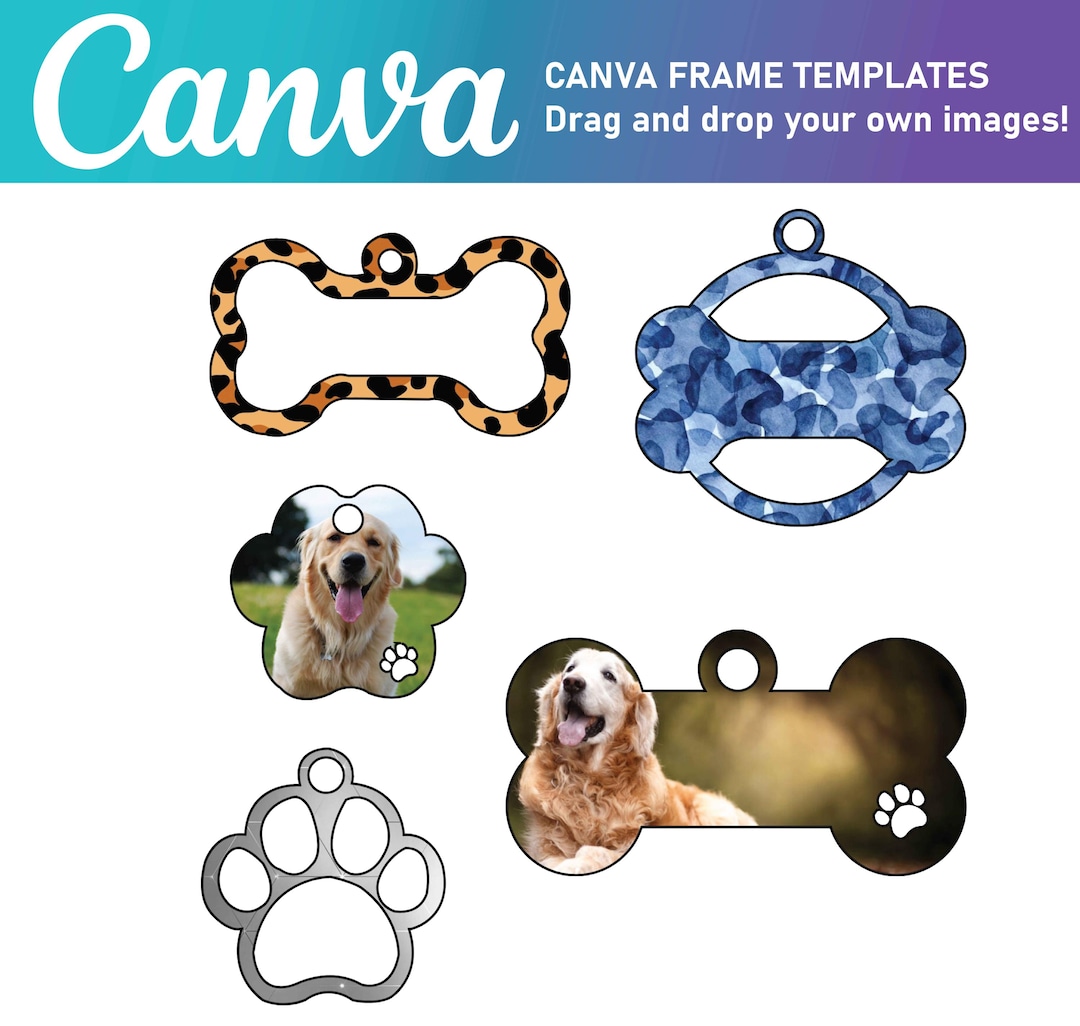 Design Your Own Dog Tag on Canva, Dog Tag Mockup, Dog Tag Template ...