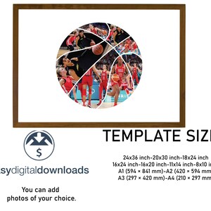 Basketball Photo Collage Template, Basketball Picture Collage, Coach ...