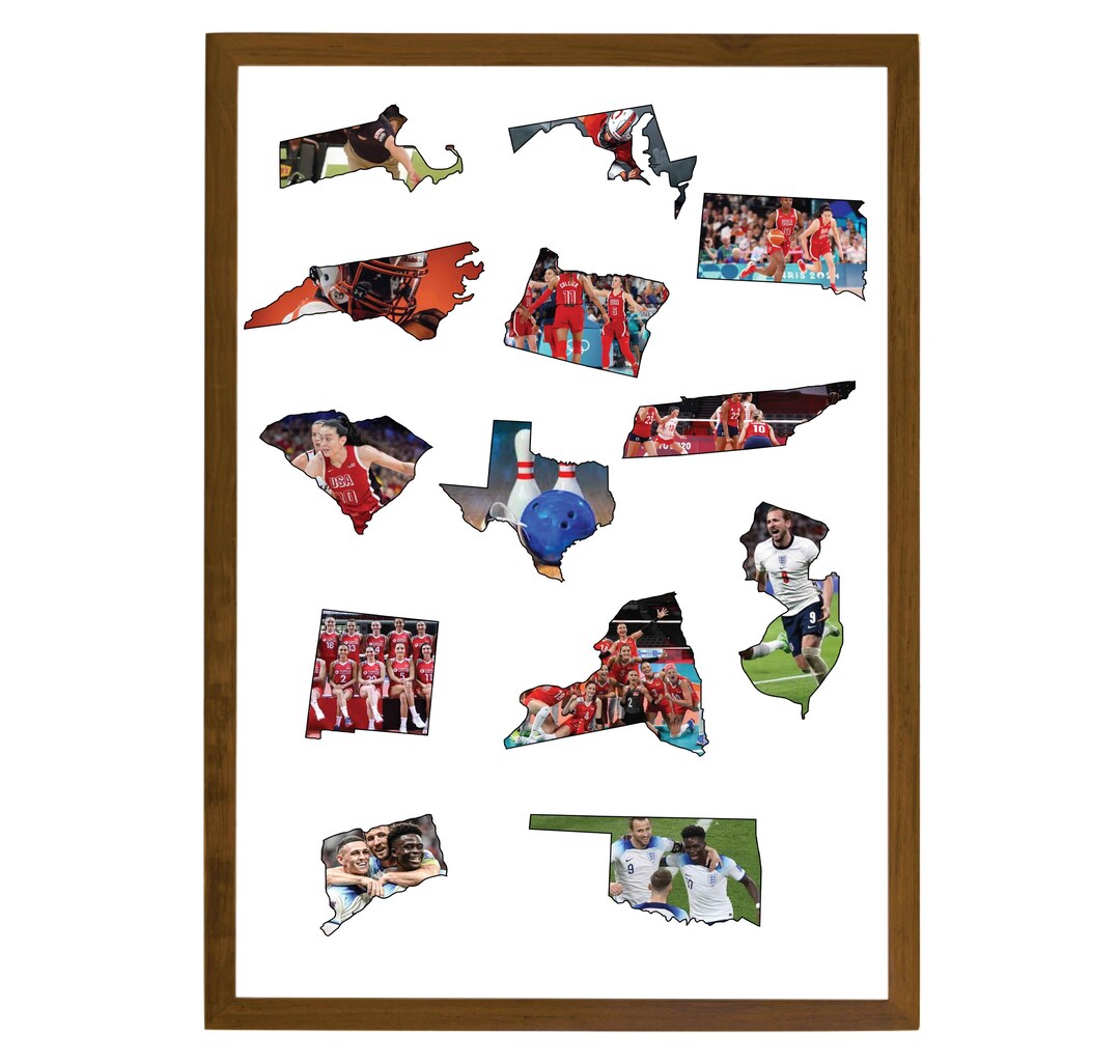 50 USA States Custom Canva Frames, Canva Frames of American States ...