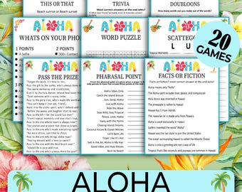 Luau Games Bundle, 35 Games Super Bundle, Luau Party Games, Hawaiian ...