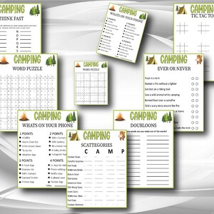 20 Camping Games, Camping Activities, Camping Party Game, Campfire Game ...