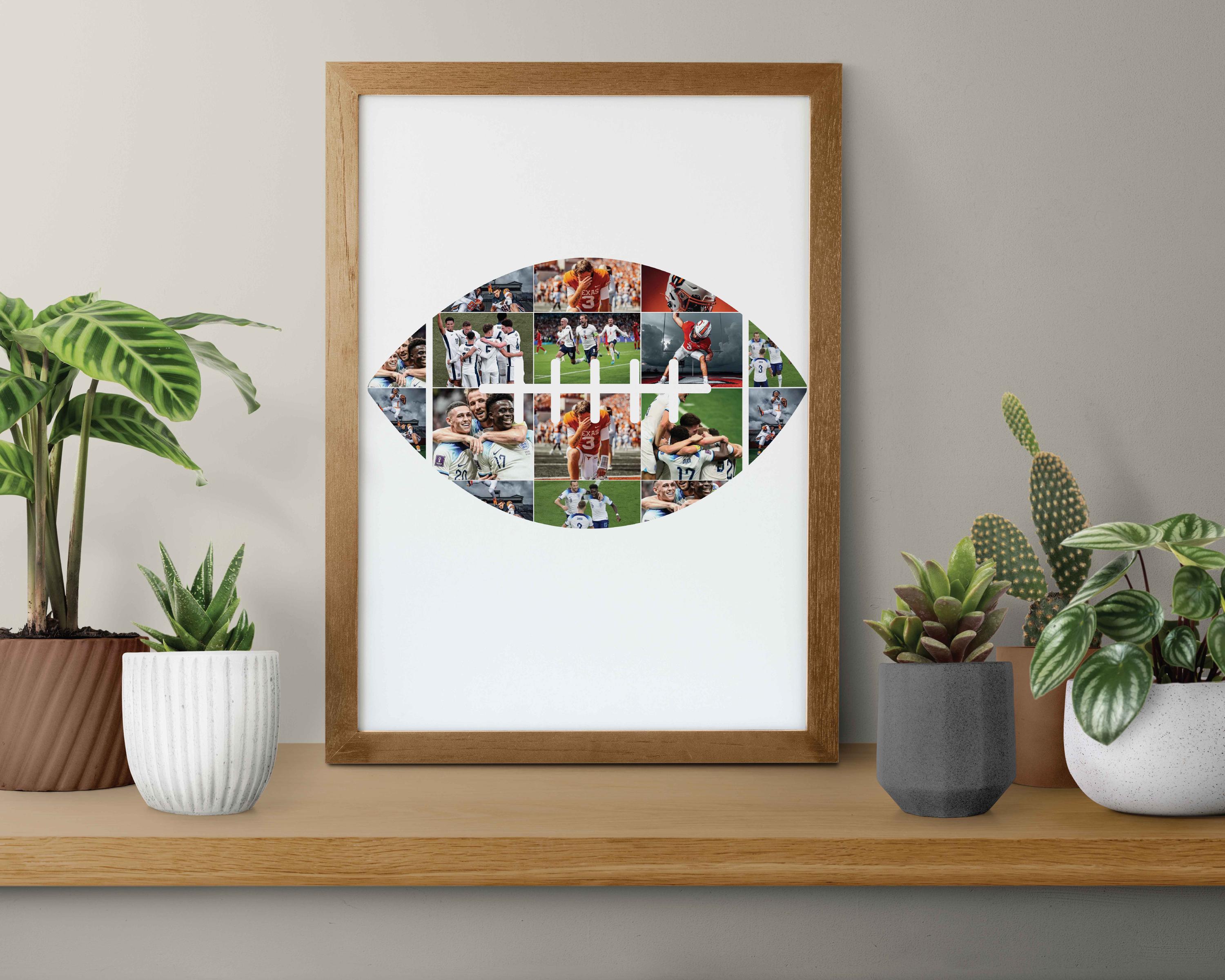 American Football Photo Collage Template, American Football Picture ...