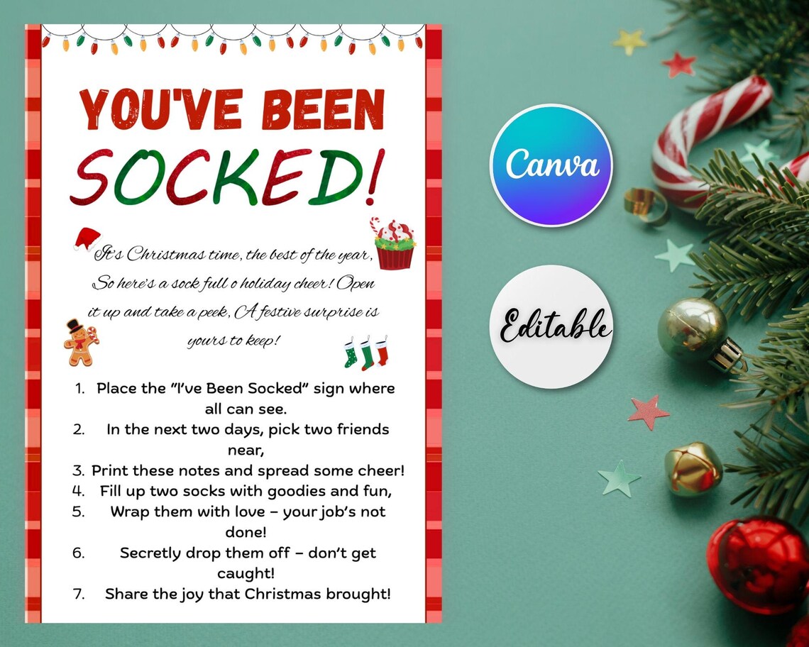 We've Been Socked Christmas Office Party Game, I've Been Socked ...