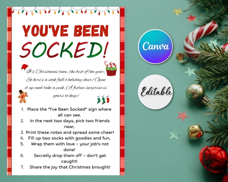 We've Been Socked Christmas Office Party Game, I've Been Socked ...