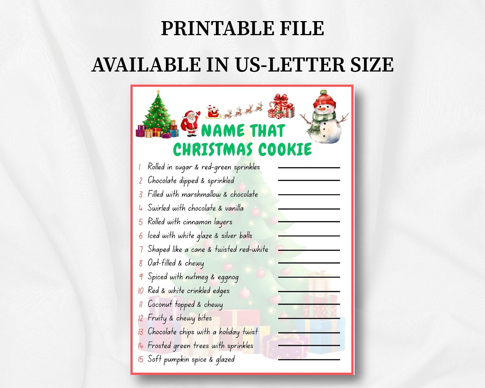 Name That Christmas Cookie, Christmas Party Games, Christmas Cookie ...