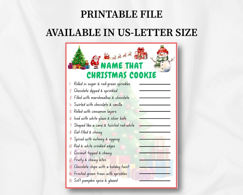 Name That Christmas Cookie, Christmas Party Games, Christmas Cookie ...