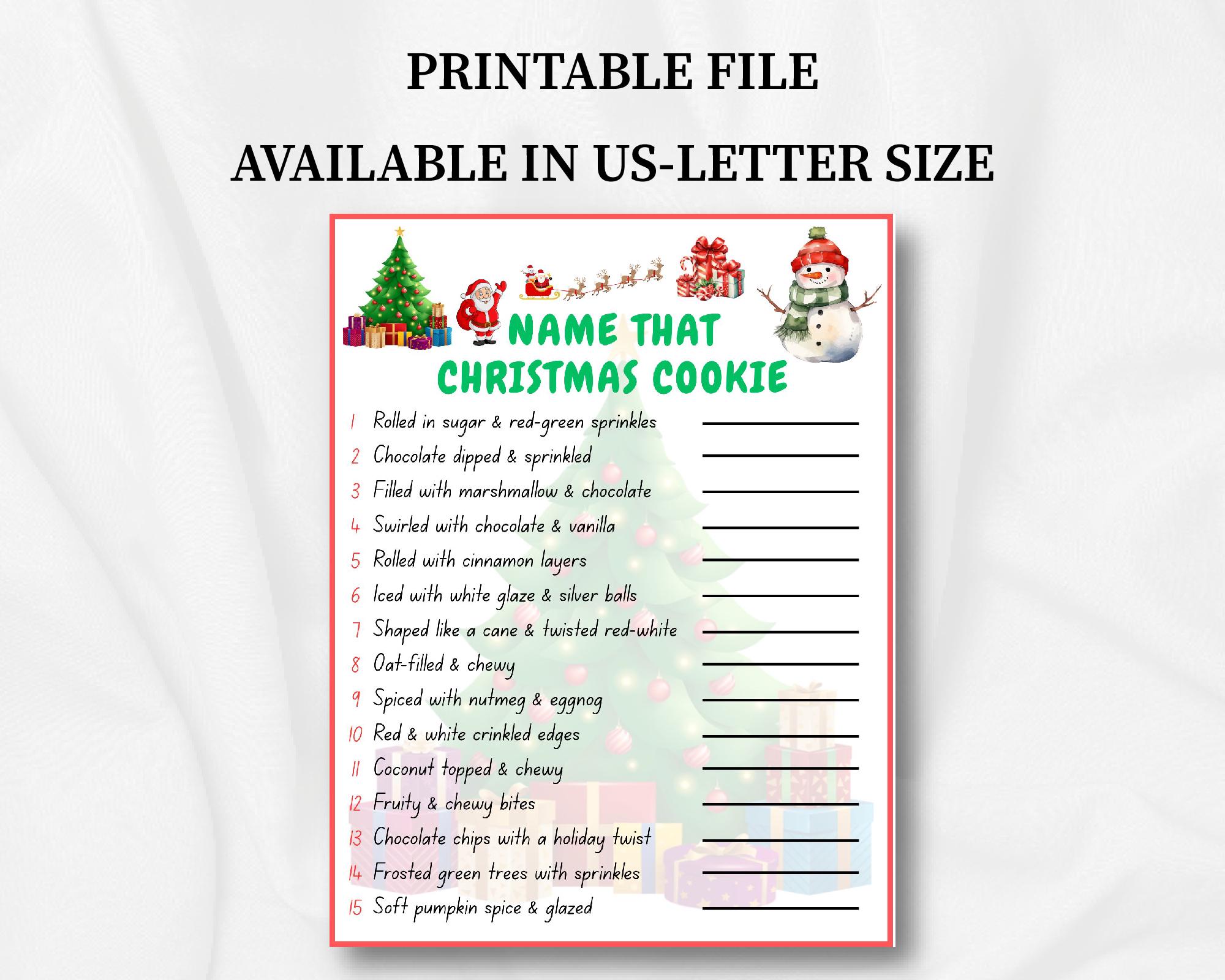 Name That Christmas Cookie, Christmas Party Games, Christmas Cookie ...