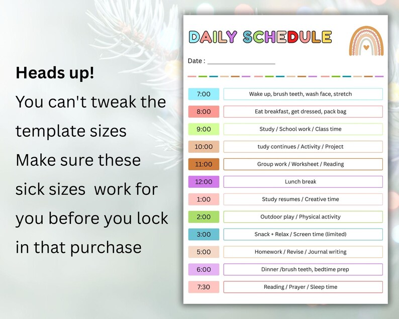 Home Daycare Editable Checklist, Home Daycare Forms, Summer Schedule ...