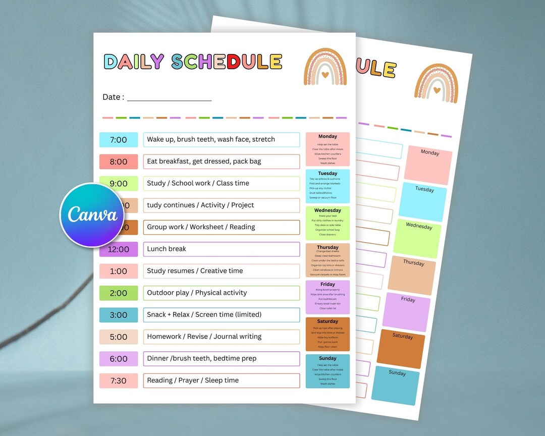 Home Daycare Editable Checklist, Home Daycare Forms, Summer Schedule ...