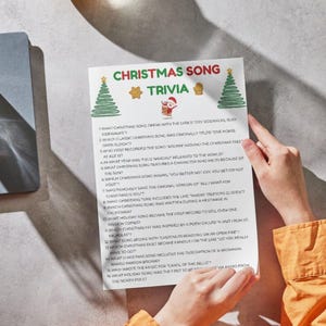 Christmas Song Trivia Game, Christmas Finish the Lyrics Game, Christmas ...