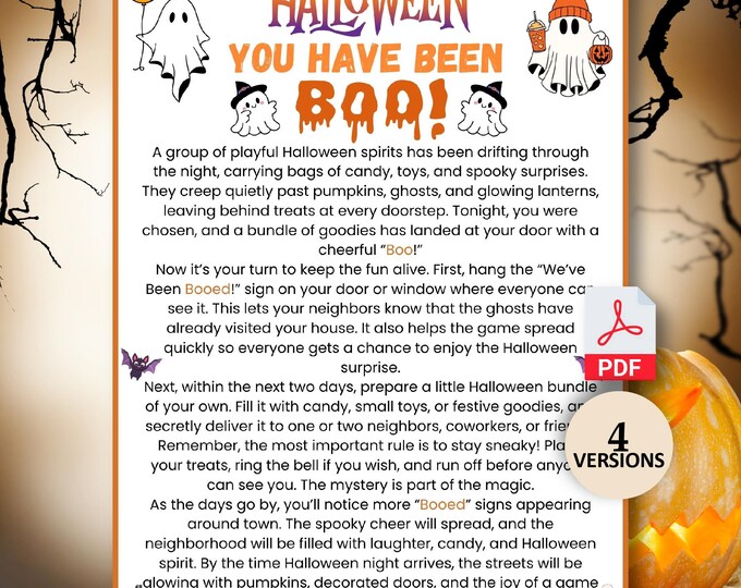You've Been Boo'd Printable Halloween Kit, I've Been Booed Coworker ...