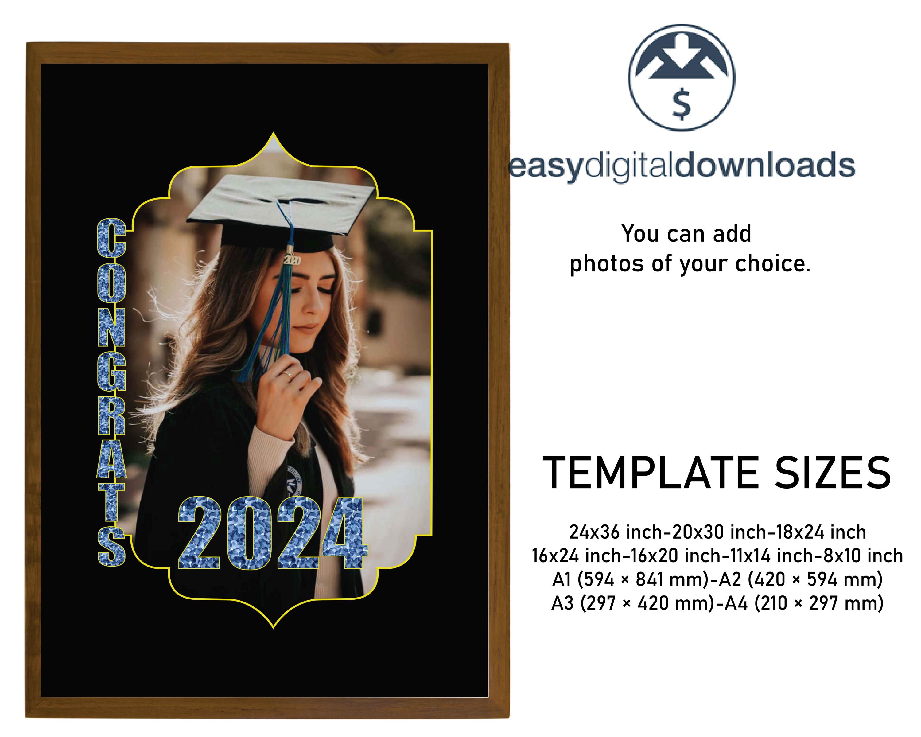 Graduation Fan Template, Graduation Fan 2024, Graduation Cake Topper ...